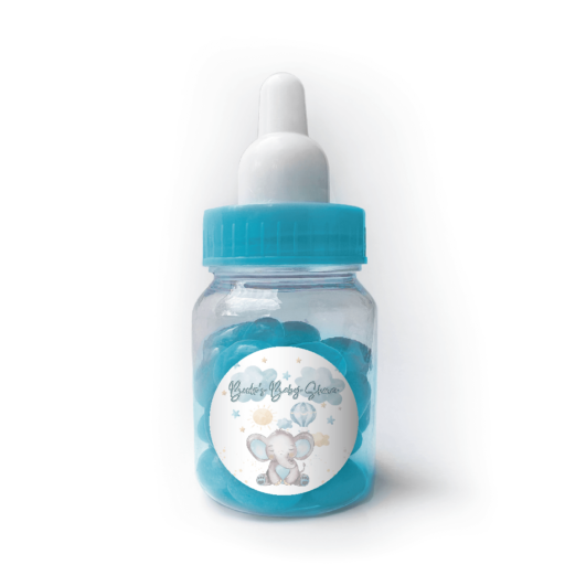 Shop Baby Blue Elephant Custom Blue Baby Bottle Jellybeans
